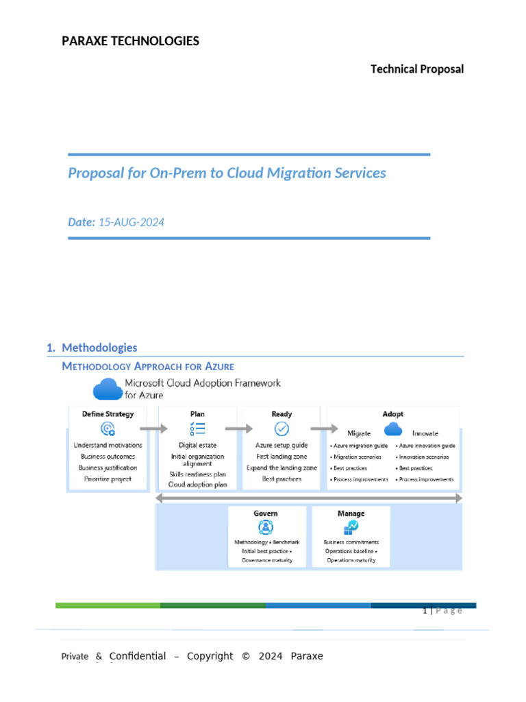 Proposal - Cloud Migration - v1.0 | PDF