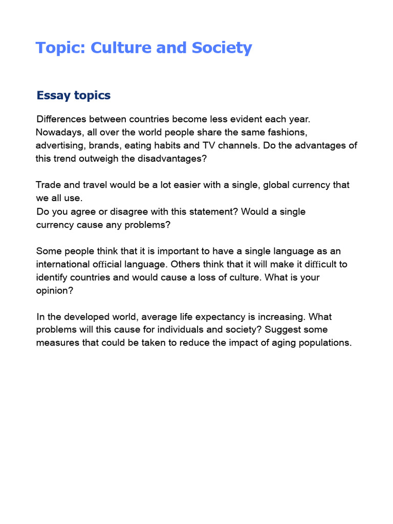 TOPIC 05-Culture and Society | PDF