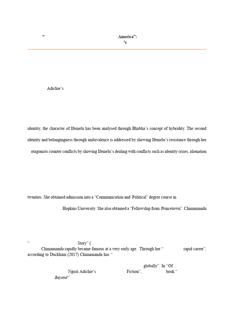 Adichie's Americanah (2013) | PDF | Social Science