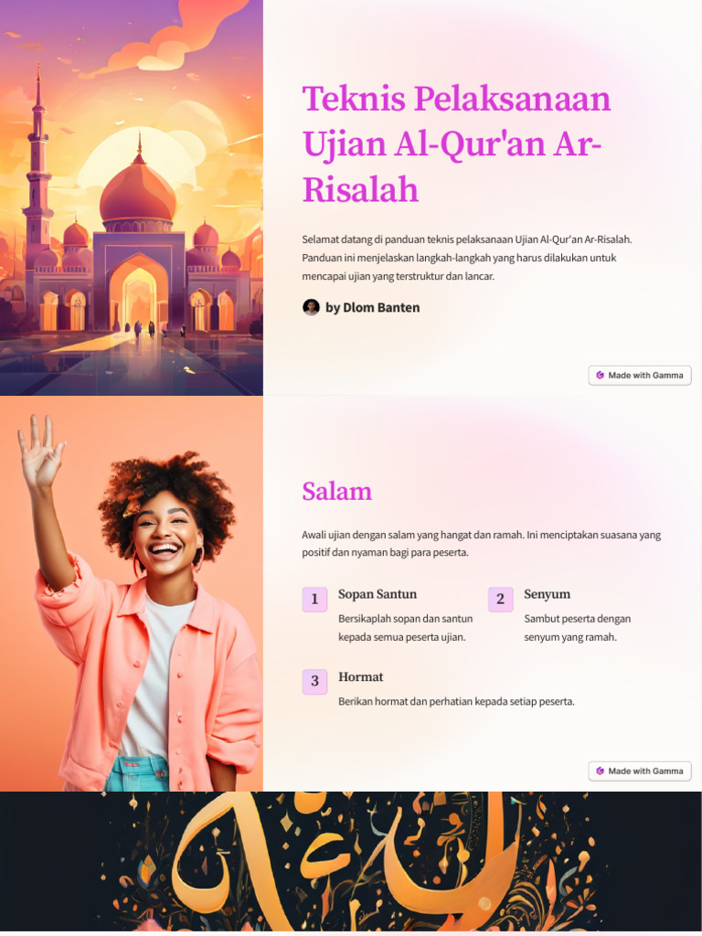 Teknis Pelaksanaan Ujian Al Quran Ar Risalah | PDF