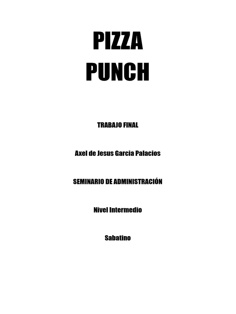 Pizza Punch | PDF