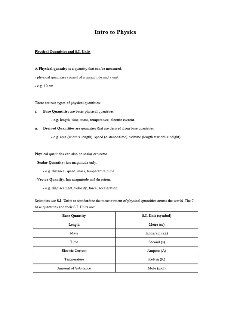 1. Intro to Physics | PDF