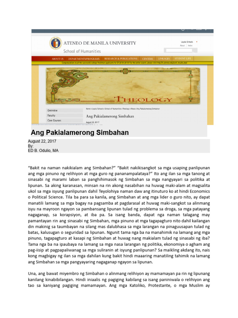 Ang Pakialamerong Simbahan-2 | PDF
