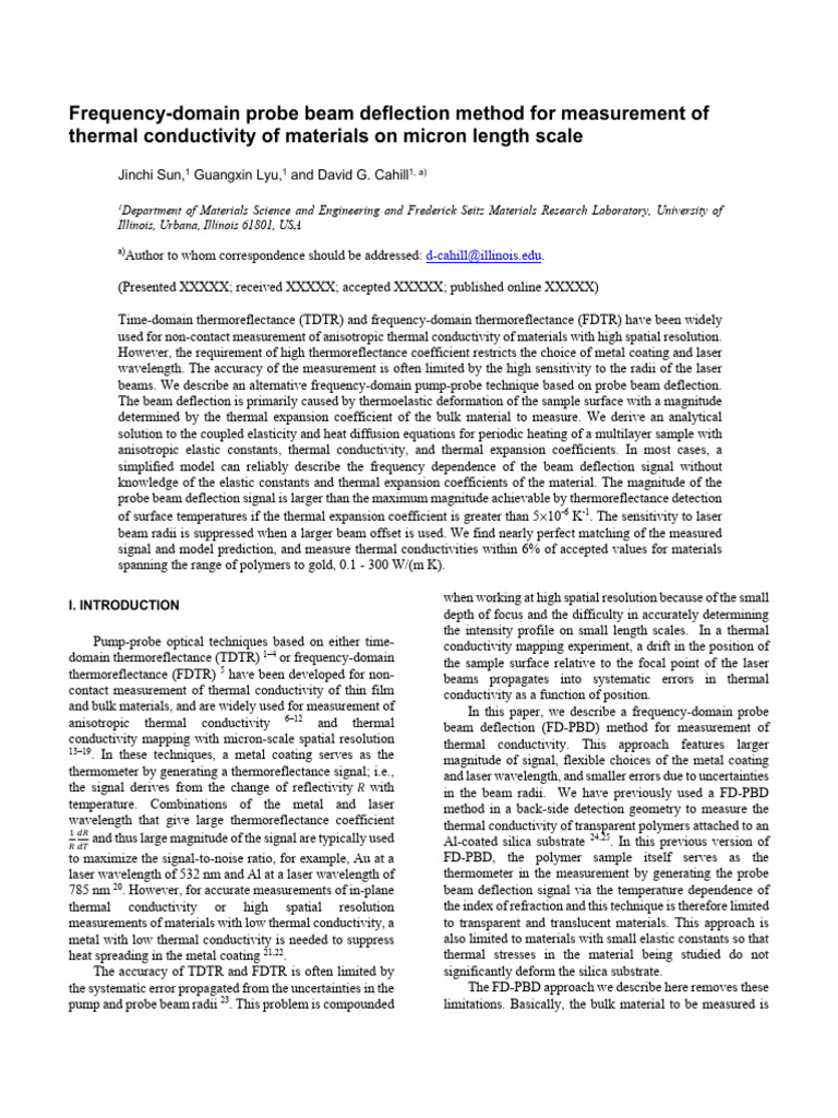 Sun, LV, Cahill 2022 - Frequency Domain Probe Beam Deflection | PDF