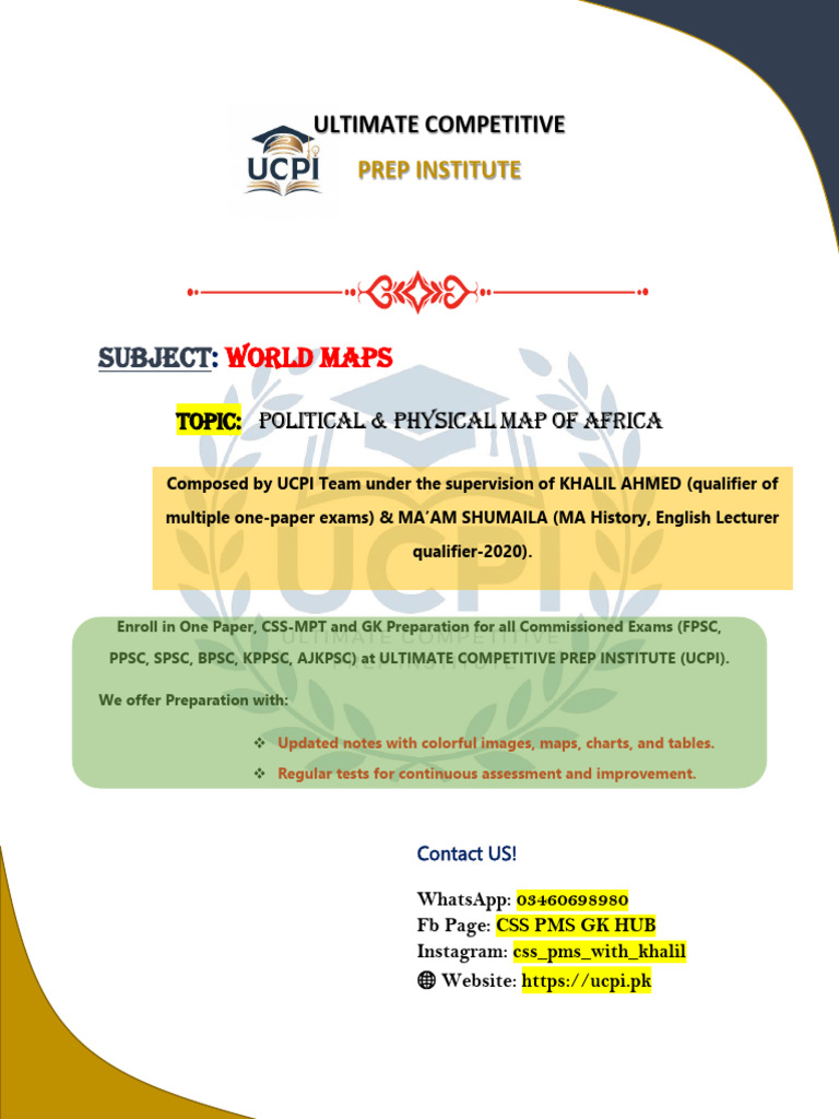 World Maps - (Political & Physical Map of Africa) - 5 | PDF | Nile | Africa
