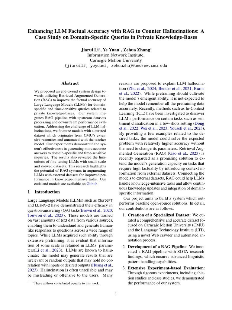 Enhancing LLM Factual Accuracy With RAG To Counter Hallucinations: A Case Study On Domain ...