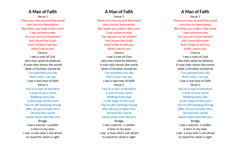 A Man of Faith | PDF