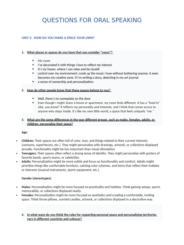 Final Oral in Class | PDF