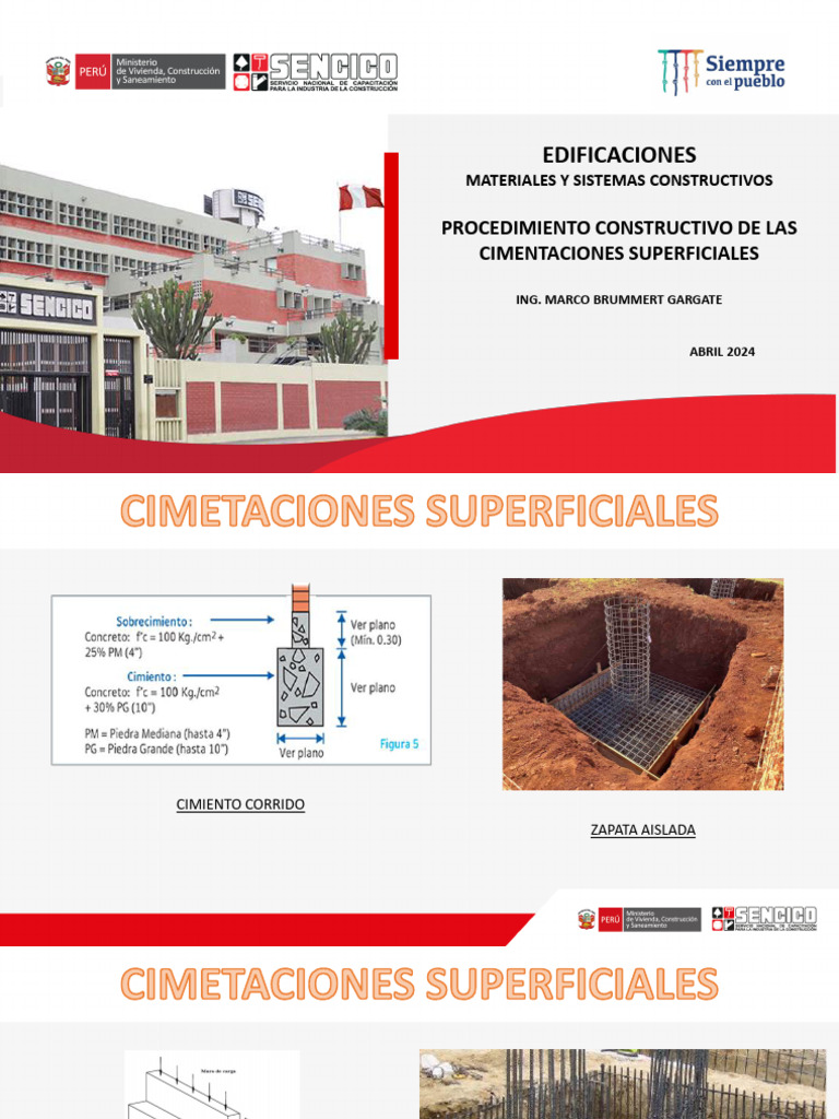 Procedimientos Constructivos Cimentaciones | PDF