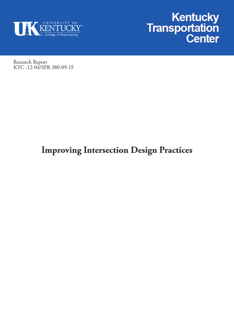Improving Intersection Design Practices | PDF