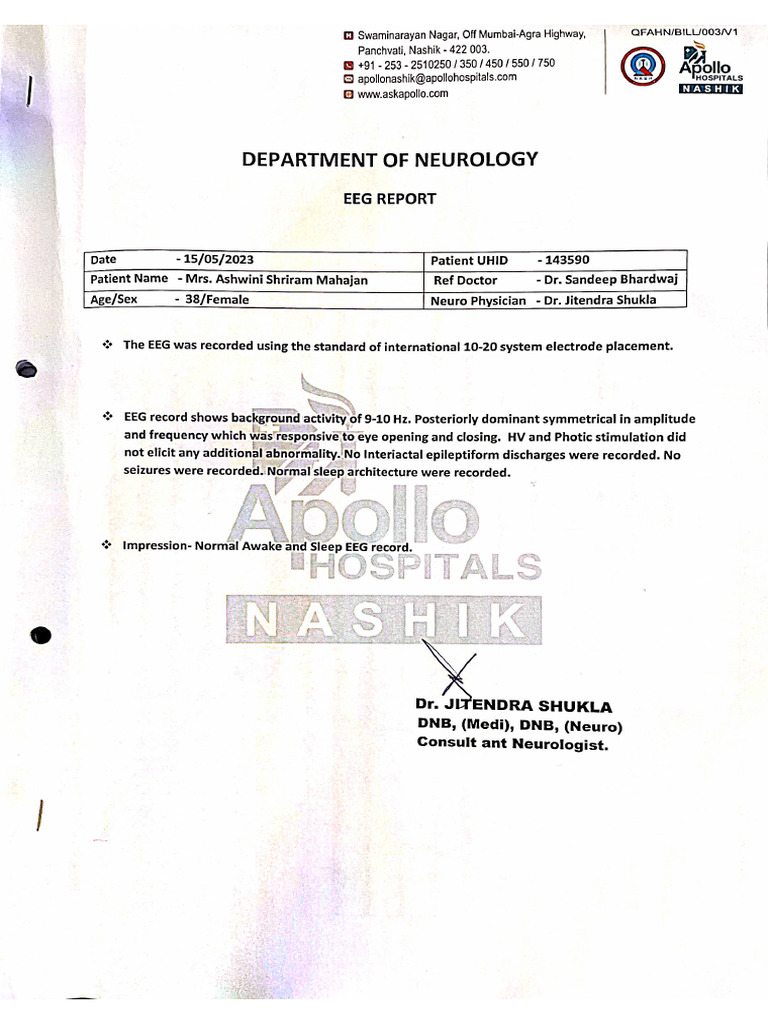 EEG Report | PDF