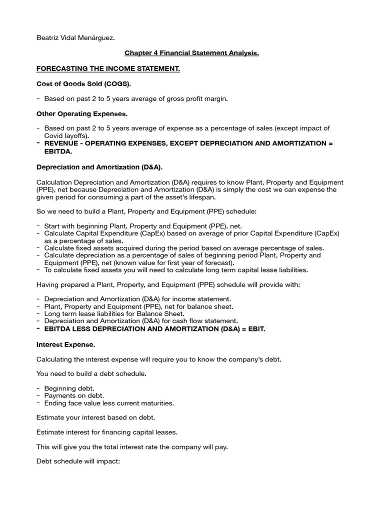 Chapter 4. Financial Statement Analysis. | PDF