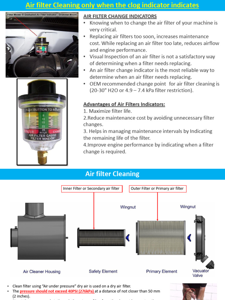 Air Filter Maintenance Practices - Important | PDF