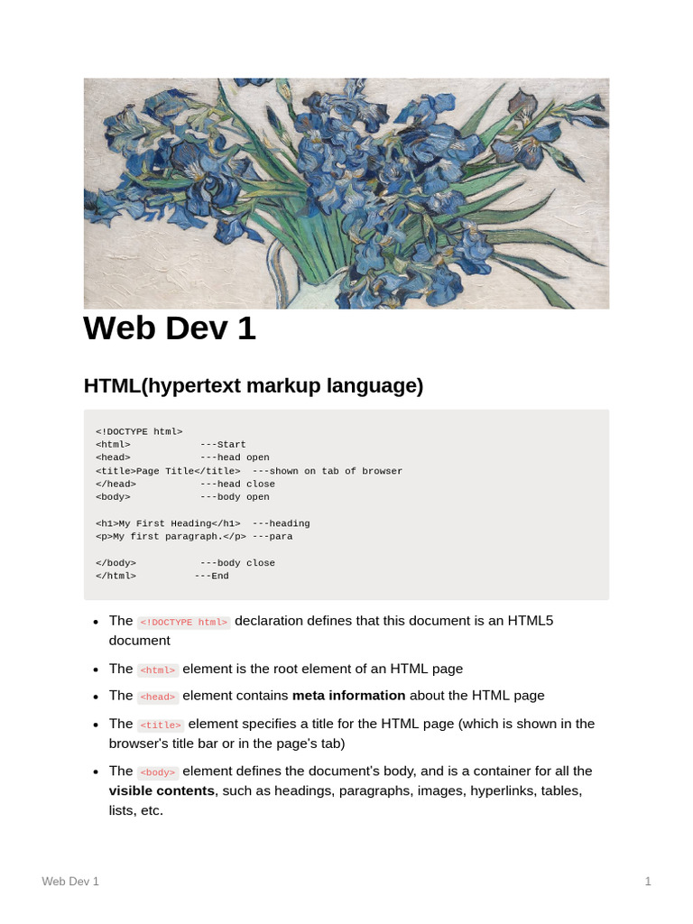 Web Dev 1 | PDF