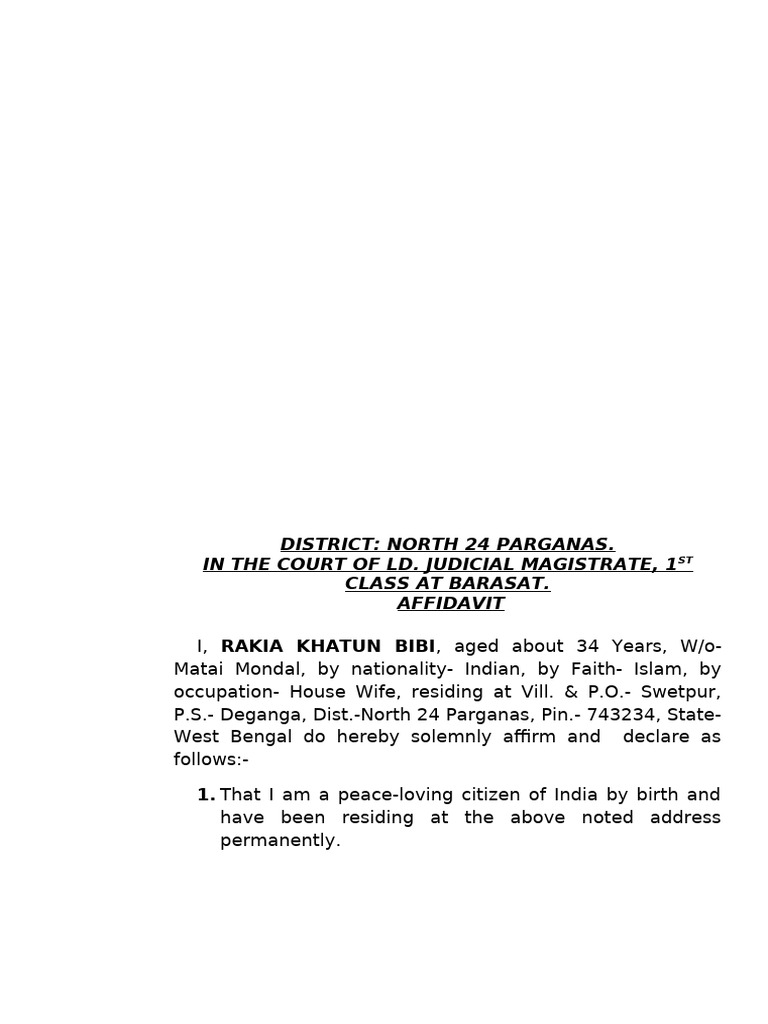 Abtab Da Name Correction Party Name Rakia | PDF