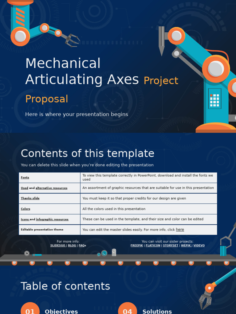 Mechanical Articulating Axes Project Proposal by Slidesgo | PDF