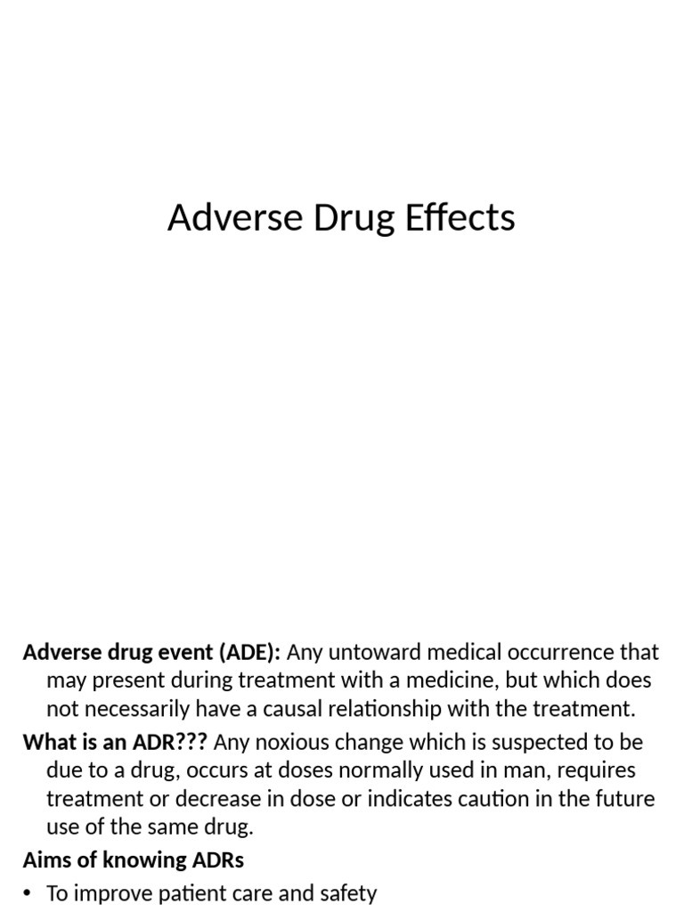 Adverse Drug Effects | PDF