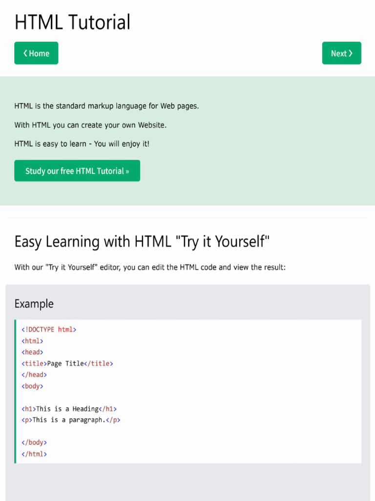 HTML Tutorial-1 | PDF