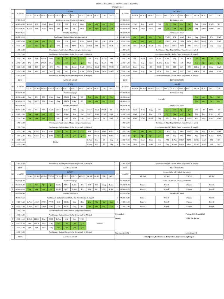 Jadwal PBM Revisi 10 Feb 2024-1 | PDF