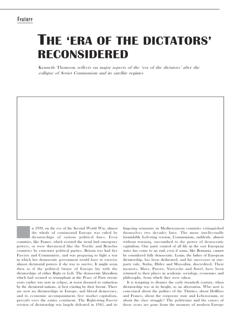 Era of Dictators | PDF