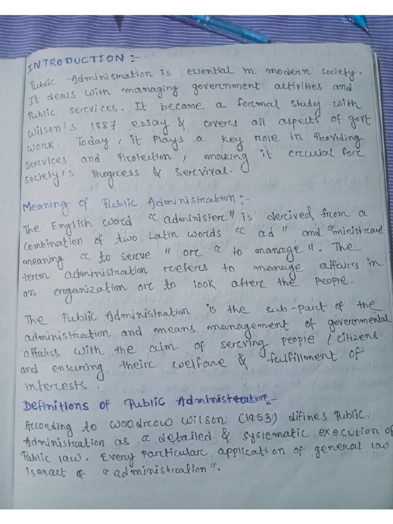 Nature of Public Administration | PDF