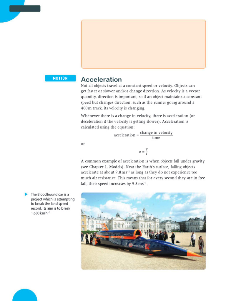 Worksheet About Accelaration | PDF