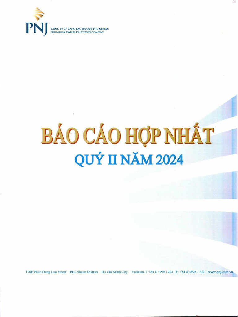 PNJ BCTC Quy 2 Nam 2024 Hop Nhat Signed | PDF