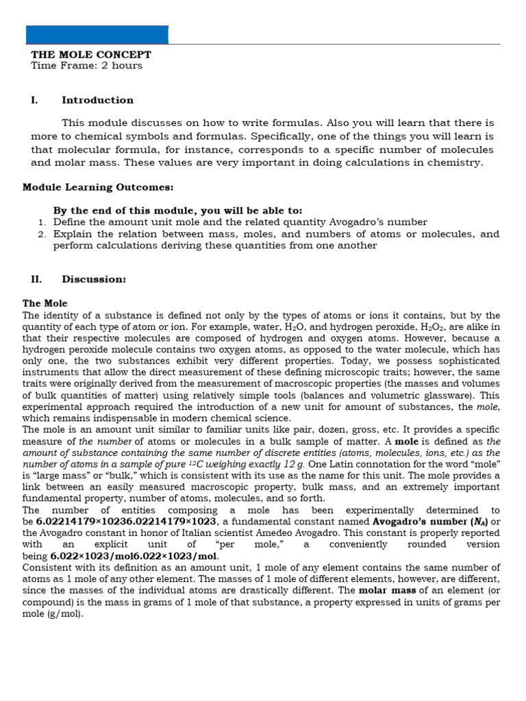Chemistry Module 5 | PDF