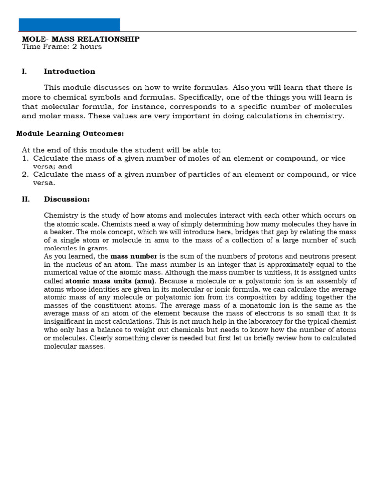 Chemistry Module 7 | PDF