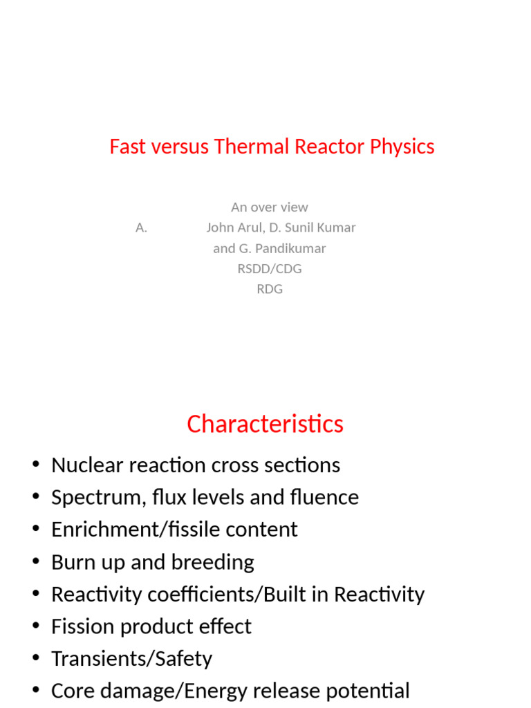 Thermal and FBR | PDF | Nuclear Reactor | Technology & Engineering