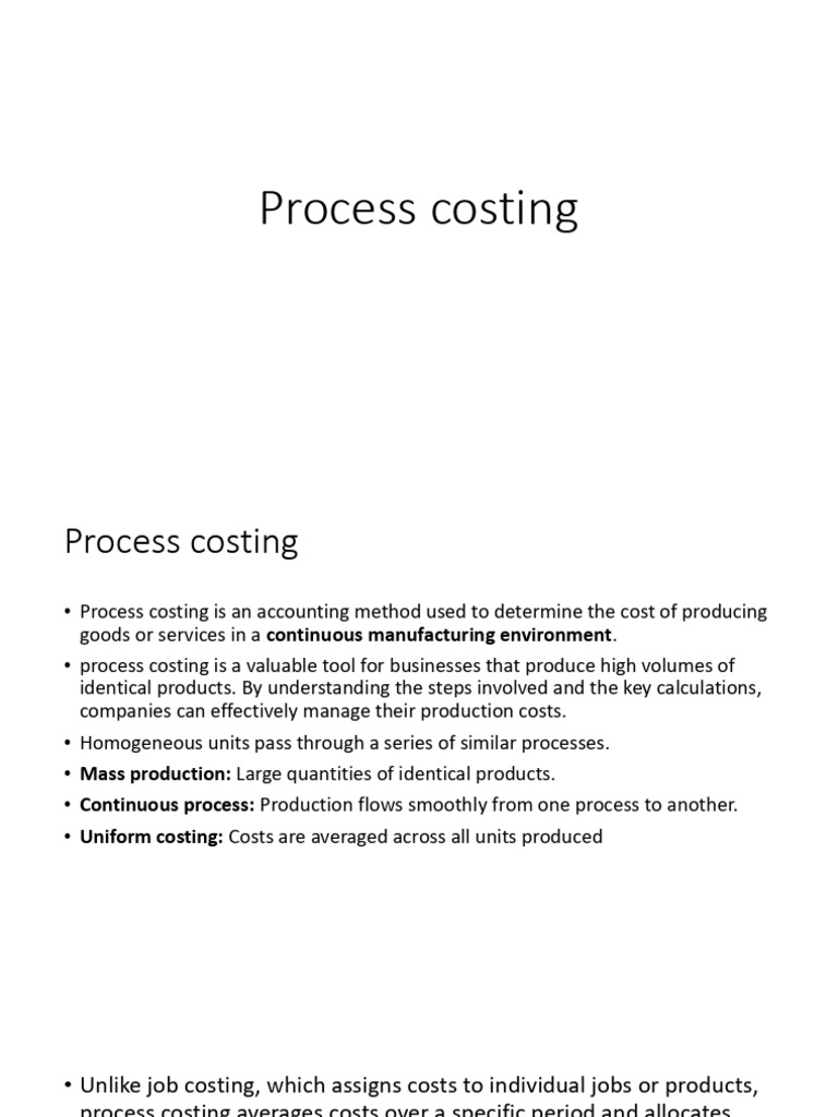 Process Costing | PDF