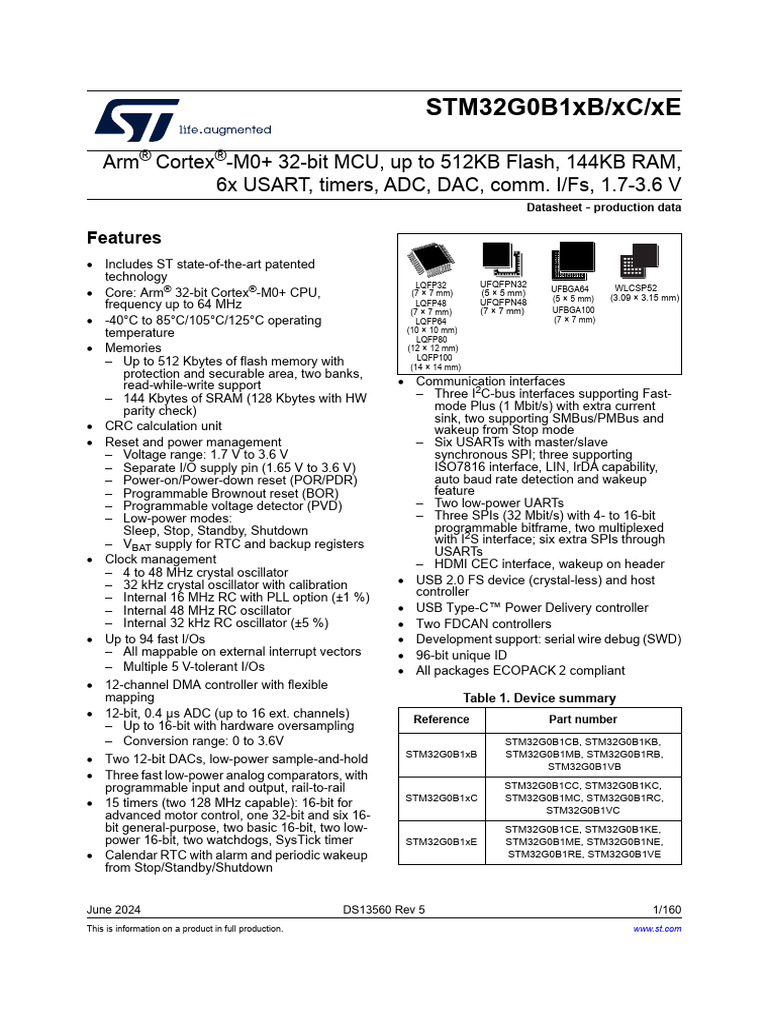 STM 32 G 0 B 1 CC | PDF