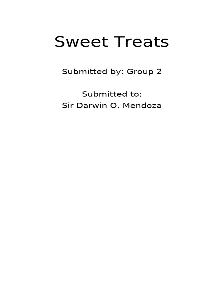Sweet Treats | PDF