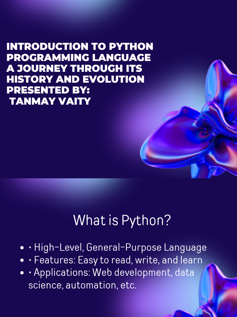 Python Presentation PDF | PDF
