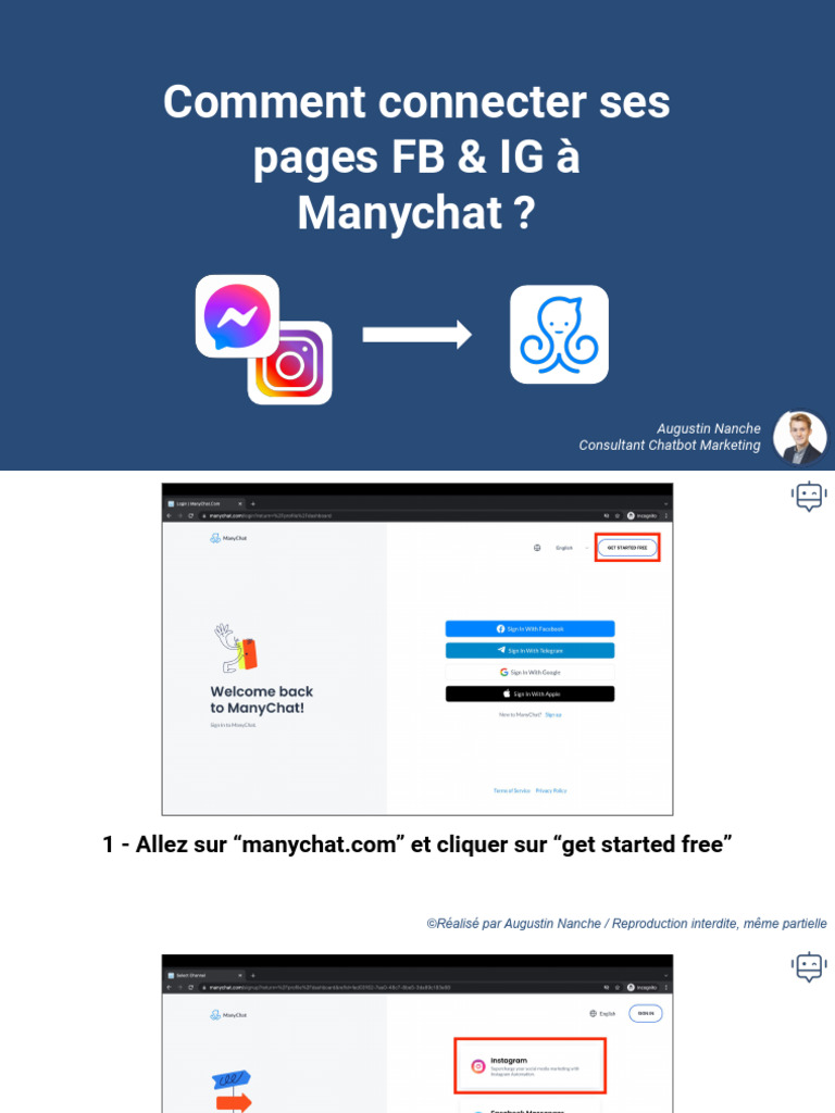 Connecter Facebook & Instagram à Manychat | PDF