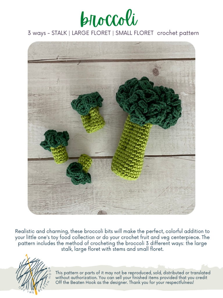 Broccoli Crochet Pattern | PDF