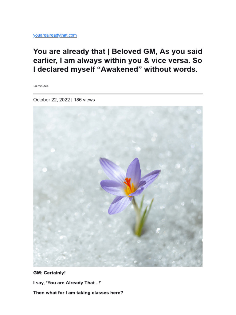 I Am Always Within You and Vice Versa | PDF