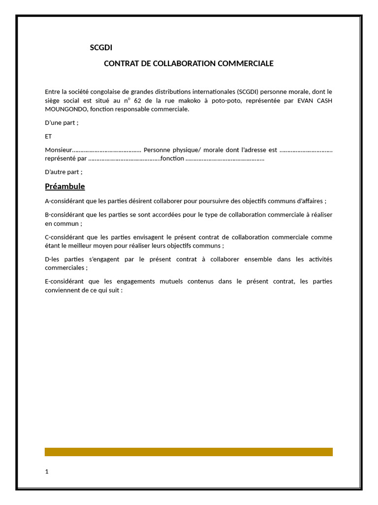Contrat de Partenariat | PDF