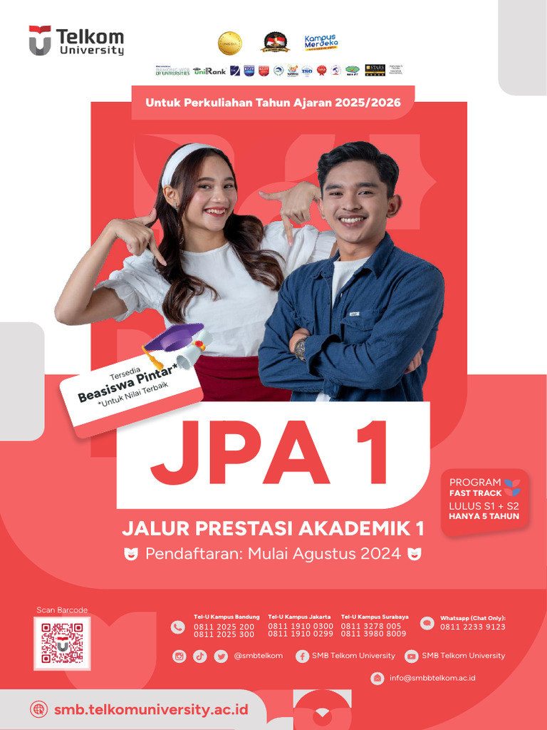 Brosur Jalur JPA 1 Telkom University 2025 Updated | PDF
