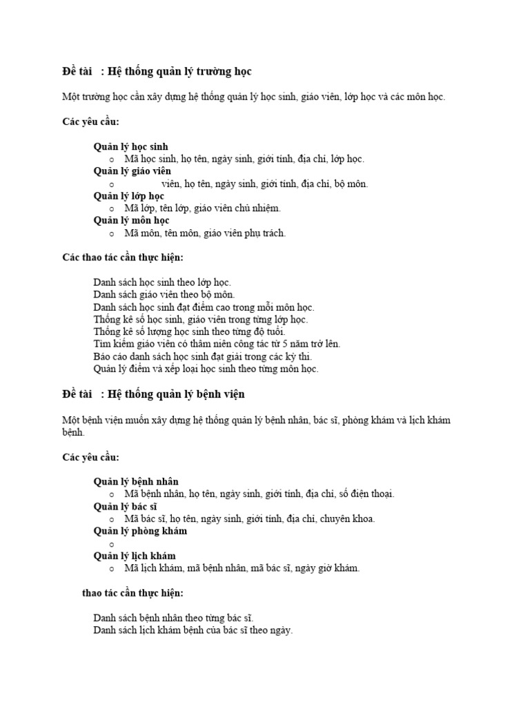 BT cuối kỳ hệ QT CSDL 2 | PDF