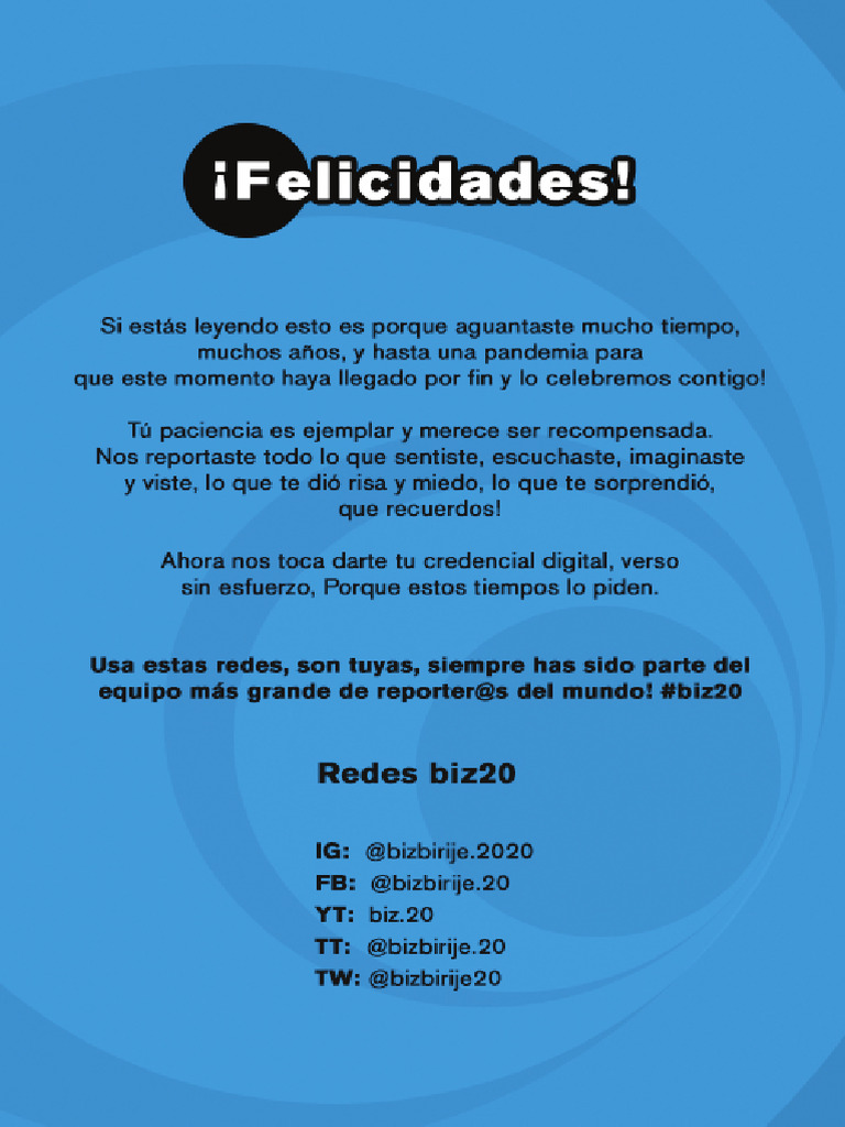 Credencial Azul Detras | PDF