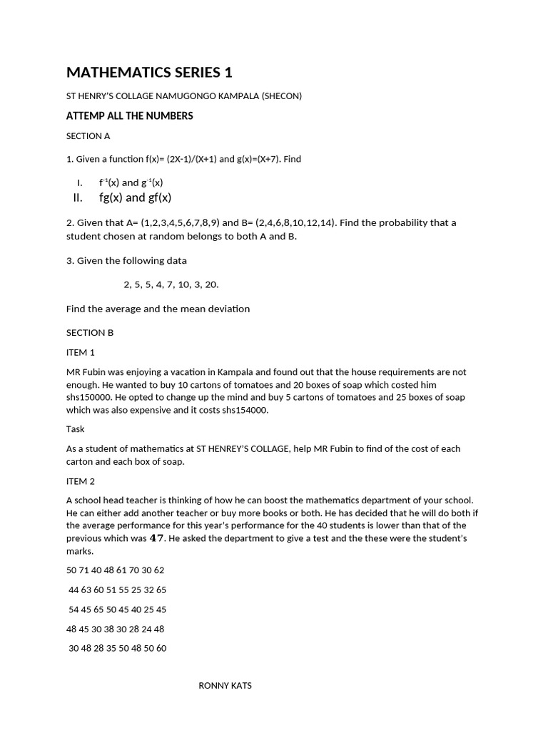 Series 1 Pdf
