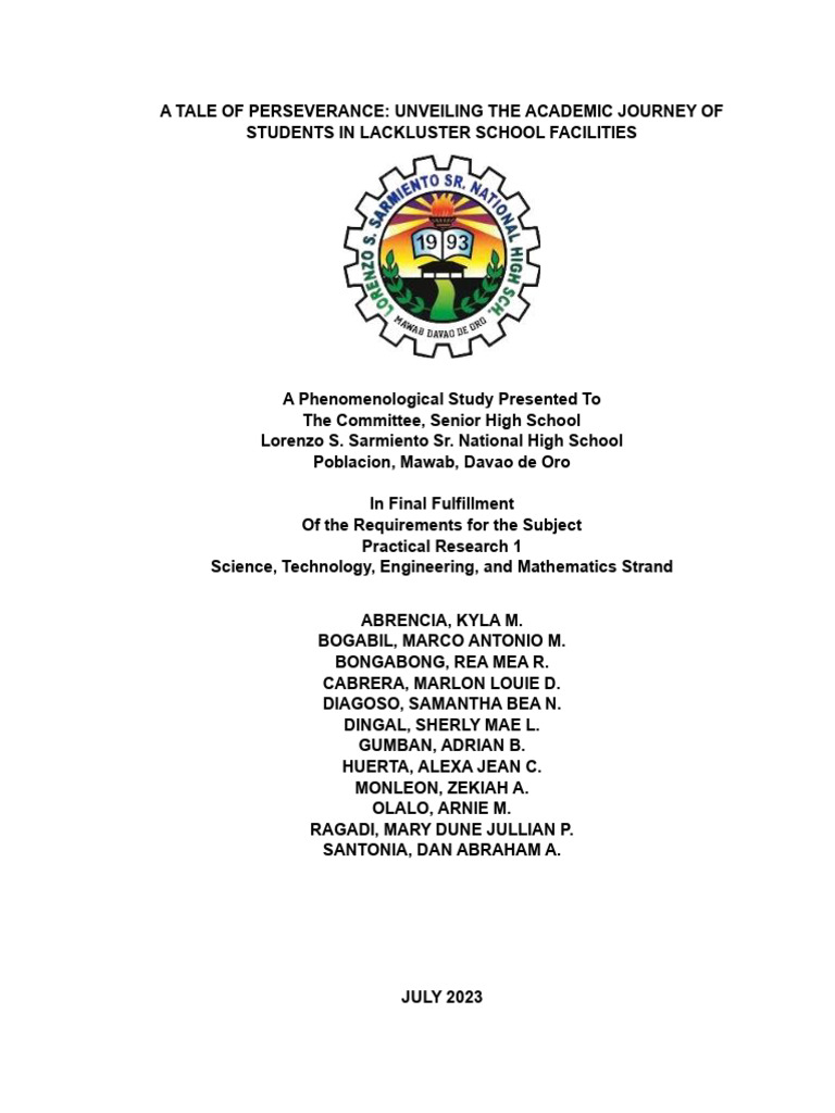 A Tale of Perseverance Unveiling The Academic Journey of Students in ...