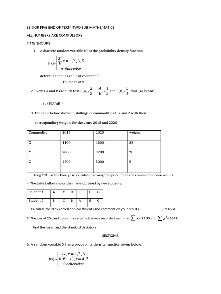 SUB MATHEMATICS | PDF