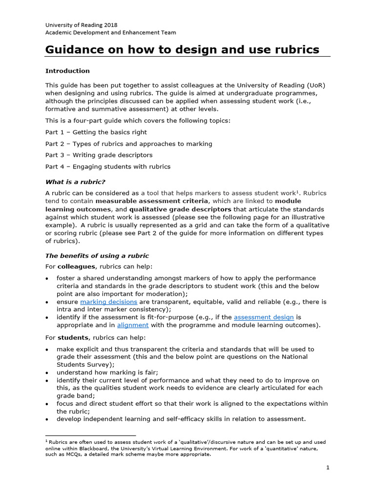 UoR-Rubrics-guide-18-2 | PDF