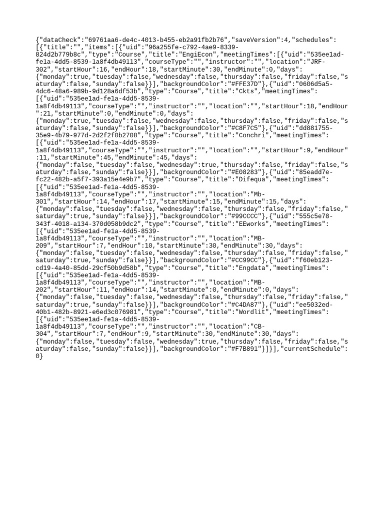 Schedule Csmo | PDF