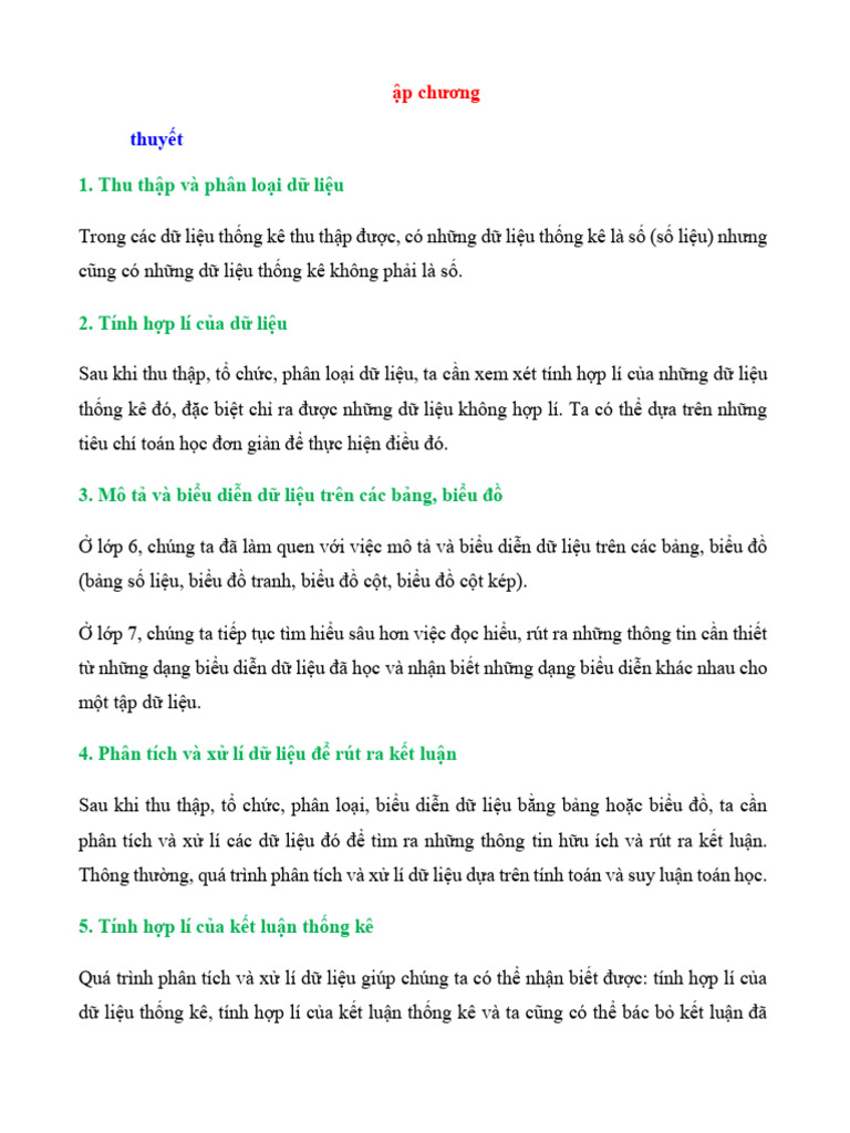 On Tap Chuong 5 Ly Thuyet Bai Tap Toan Lop 7 Canh Dieu | PDF