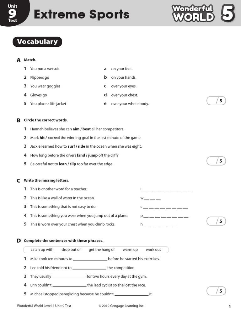 Wonderful World 5 U9 | PDF