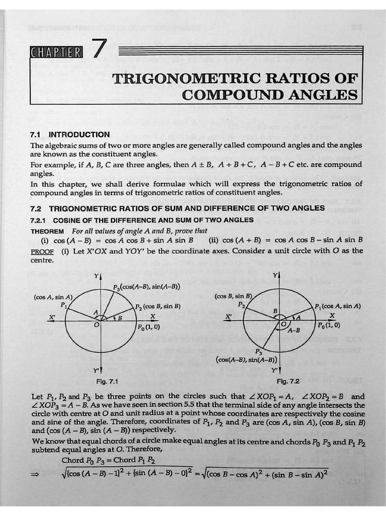 Trigonometry - Ratios and Compound Angles | PDF
