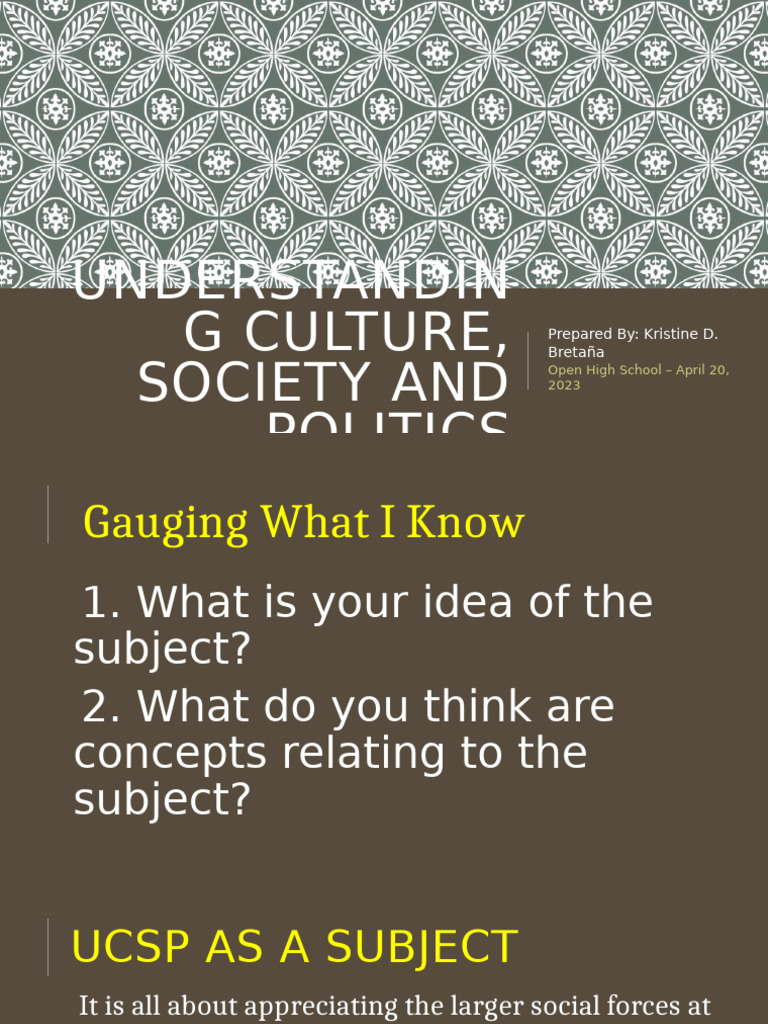 Lesson.1 UCSP 2024-25 | PDF